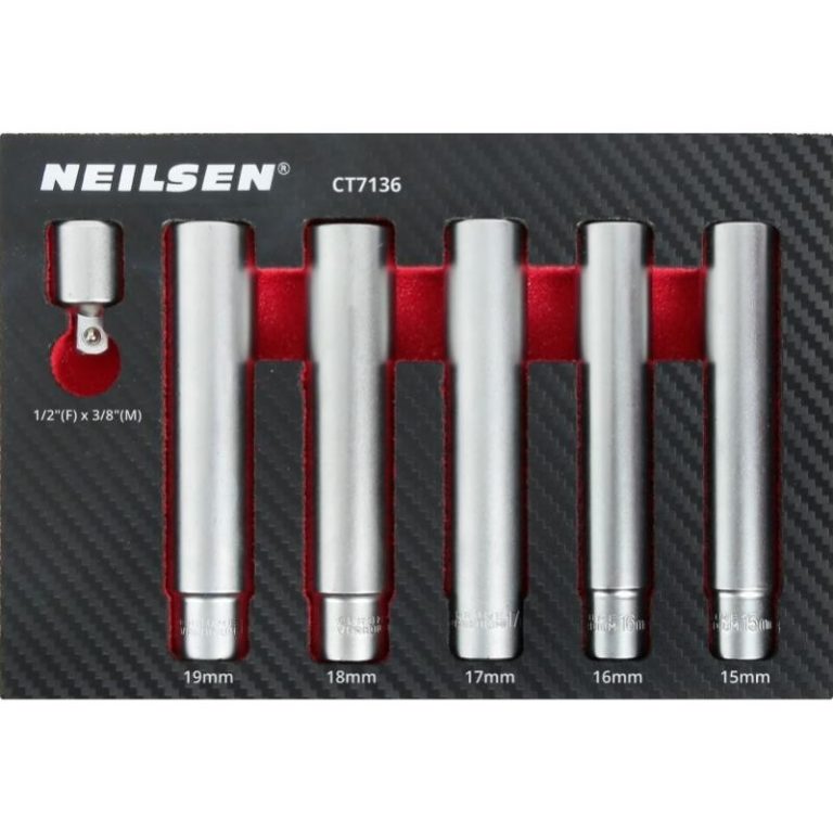 Extra Deep Long Socket Set 3/8' 120mm Long 15, 16, 17, 18, 19mm CRV ...